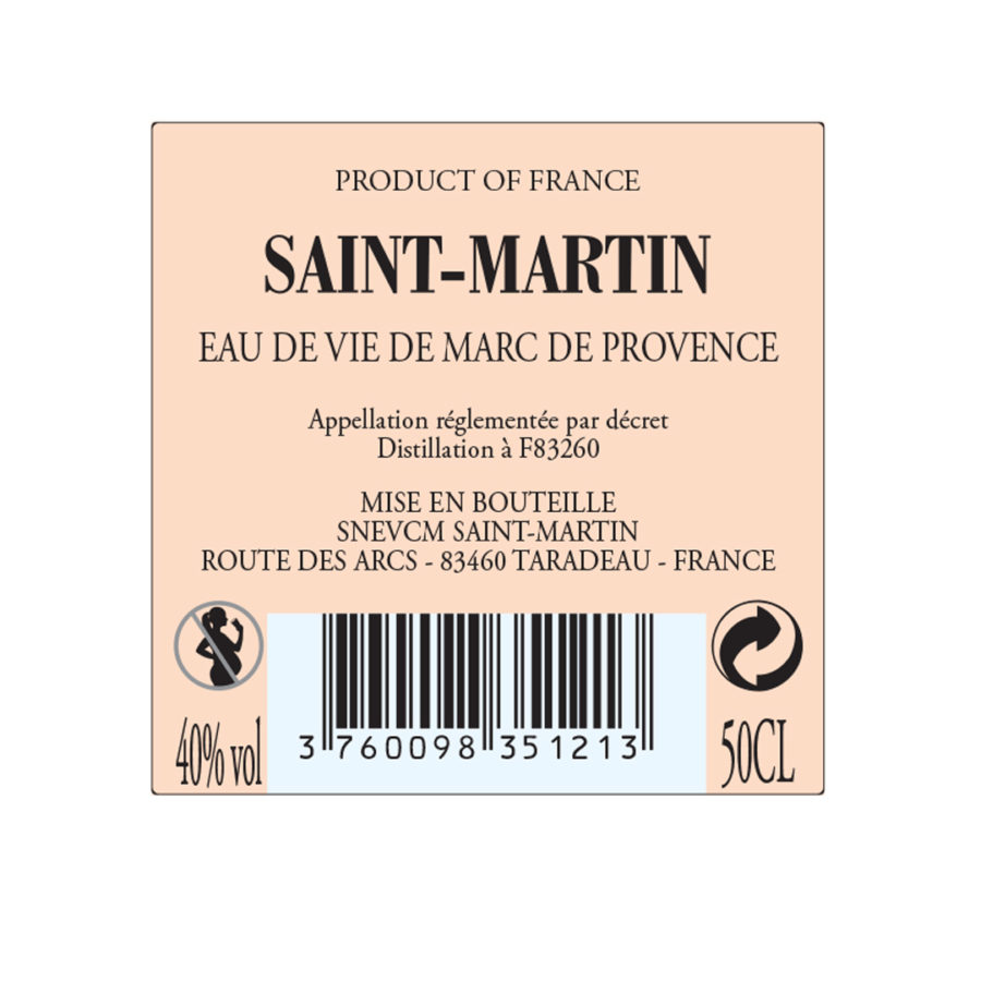 Marc de Provence | The Wines of the Château de Saint-Martin